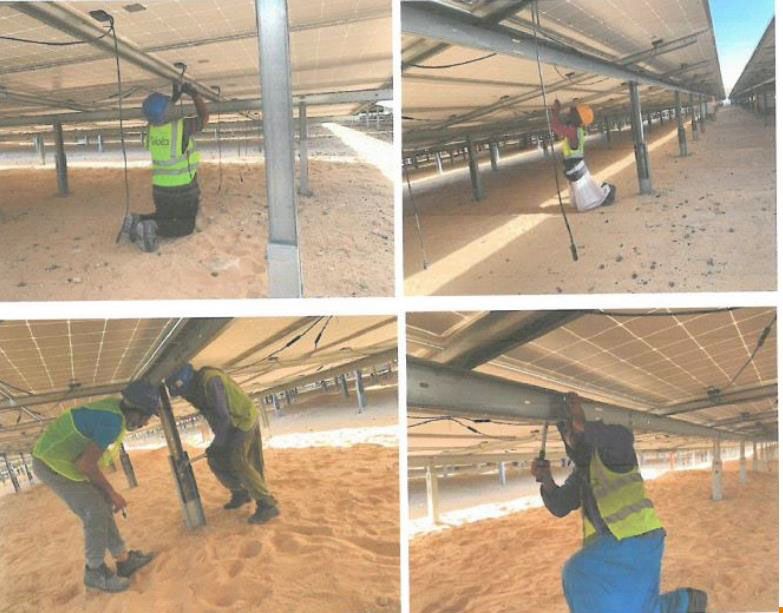 Noor Abu Dhabi power plant Robot maintenance. - Renewable energy